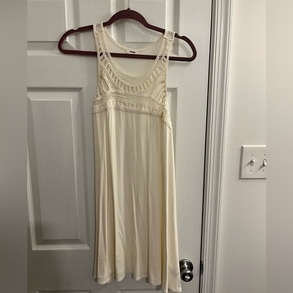 Garage | Dresses | Garage High Neck Crochet Tan Shift Dress | Poshmark